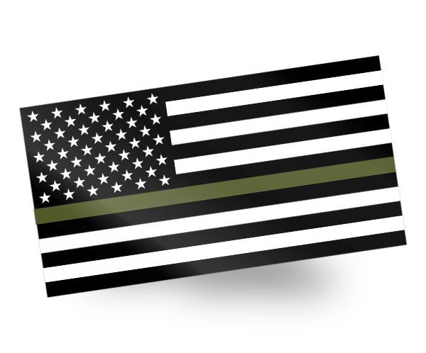 Army and Military Thin Green Line American Flag Vinyl Decal – ZDecals