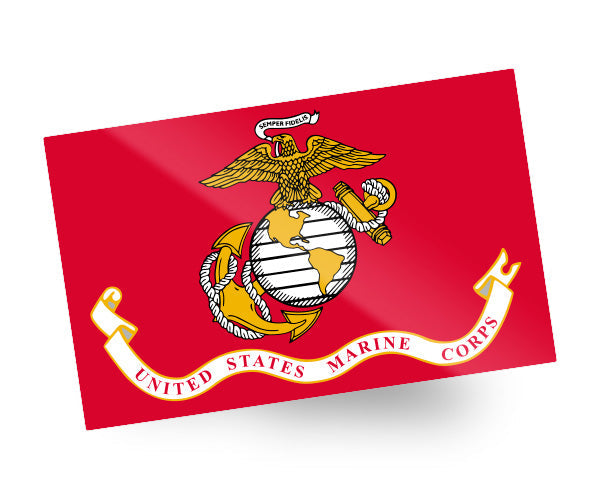 Marines Flag Vinyl Decal – ZDecals
